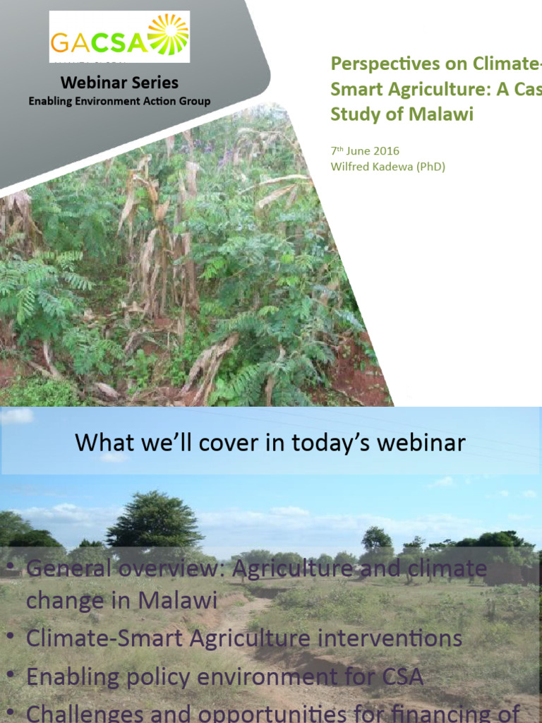 Malawi CSA Case Study Webinar Presentation-7 Jun 16 Tuesday | PDF ...
