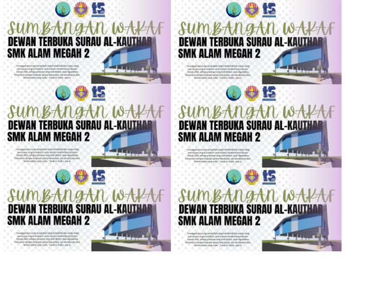 Sticker Envelope Wakaf Surau | PDF