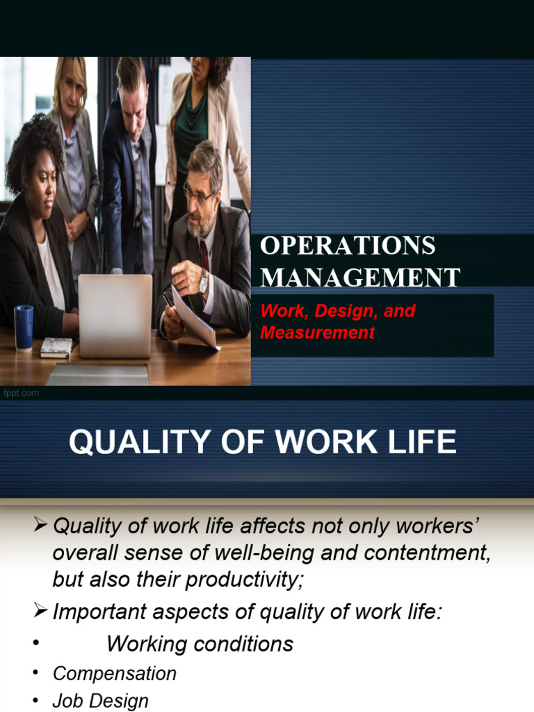 Operations Management - Work, Design and Measurement | PDF | Human ...