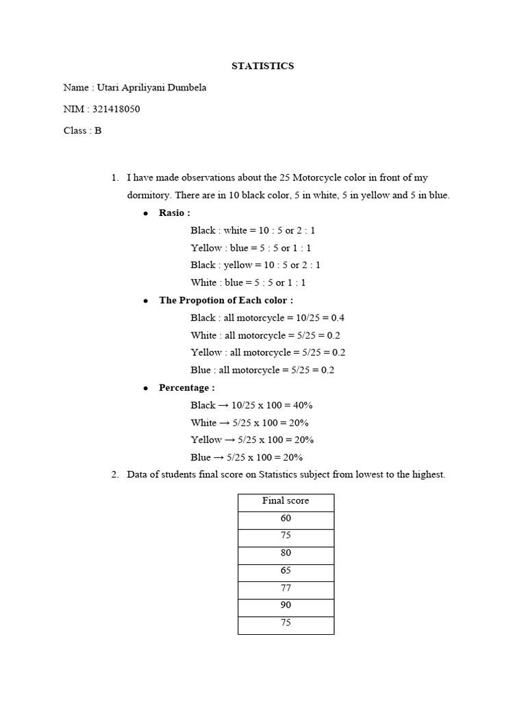 Statistics - Utari | PDF