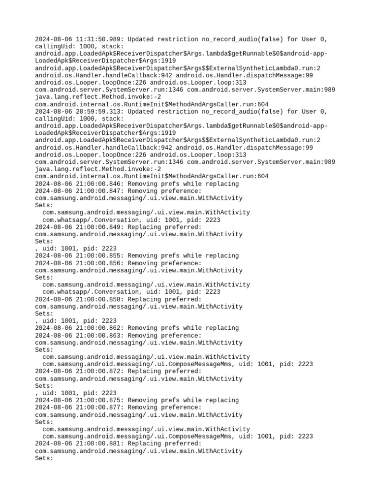 pm_debug_info | PDF | Android (Operating System) | Mobile App