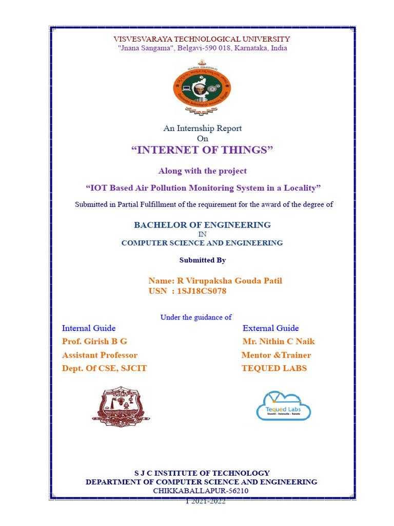 1sj18cs078 R Virupakshagouda Patil | PDF | Arduino | Web Development