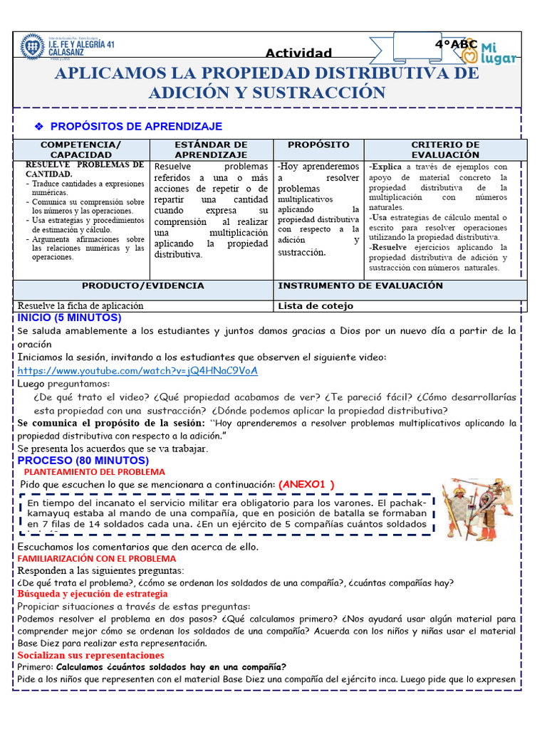 Propiedad Distributiva en Matemáticas | PDF | Evaluación | Multiplicación
