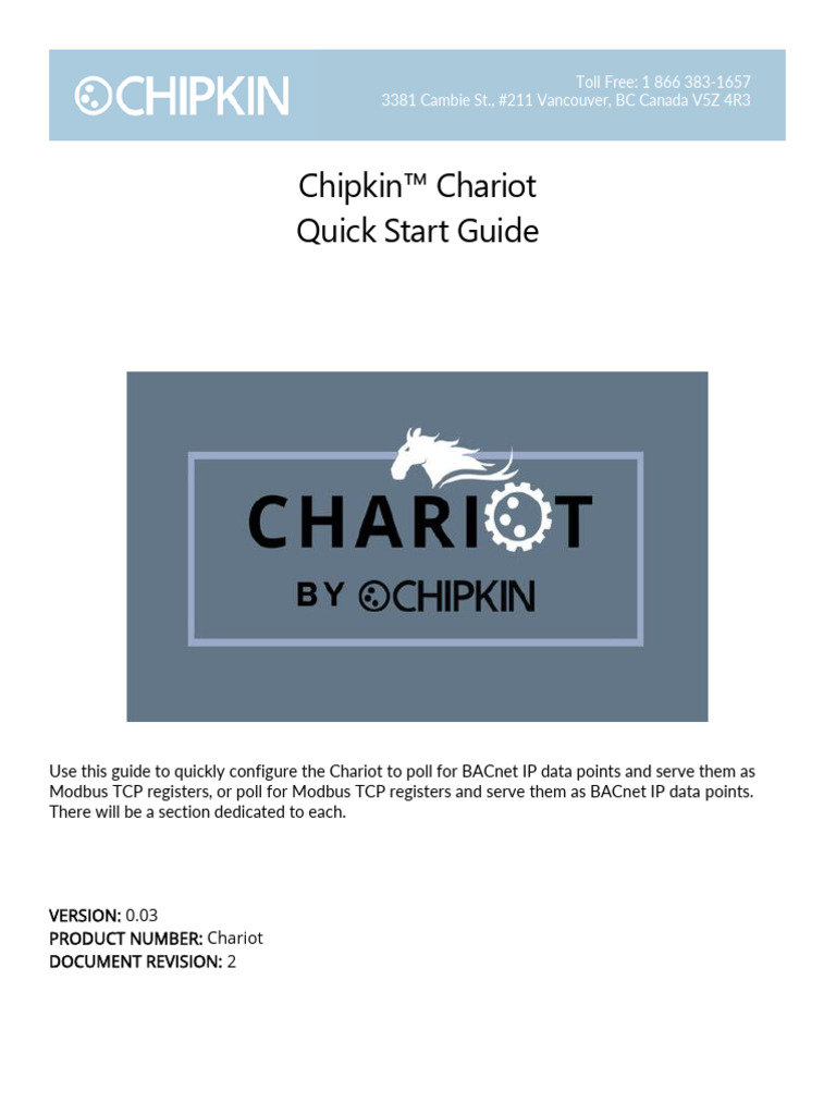 CAS Chariot-Quick Start Guide 13-13-37-03 | PDF | Port (Computer ...