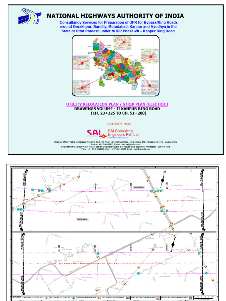2) Utility Relocation Plan - EP - Kanpur Ring Road - 11K027 - X | PDF ...