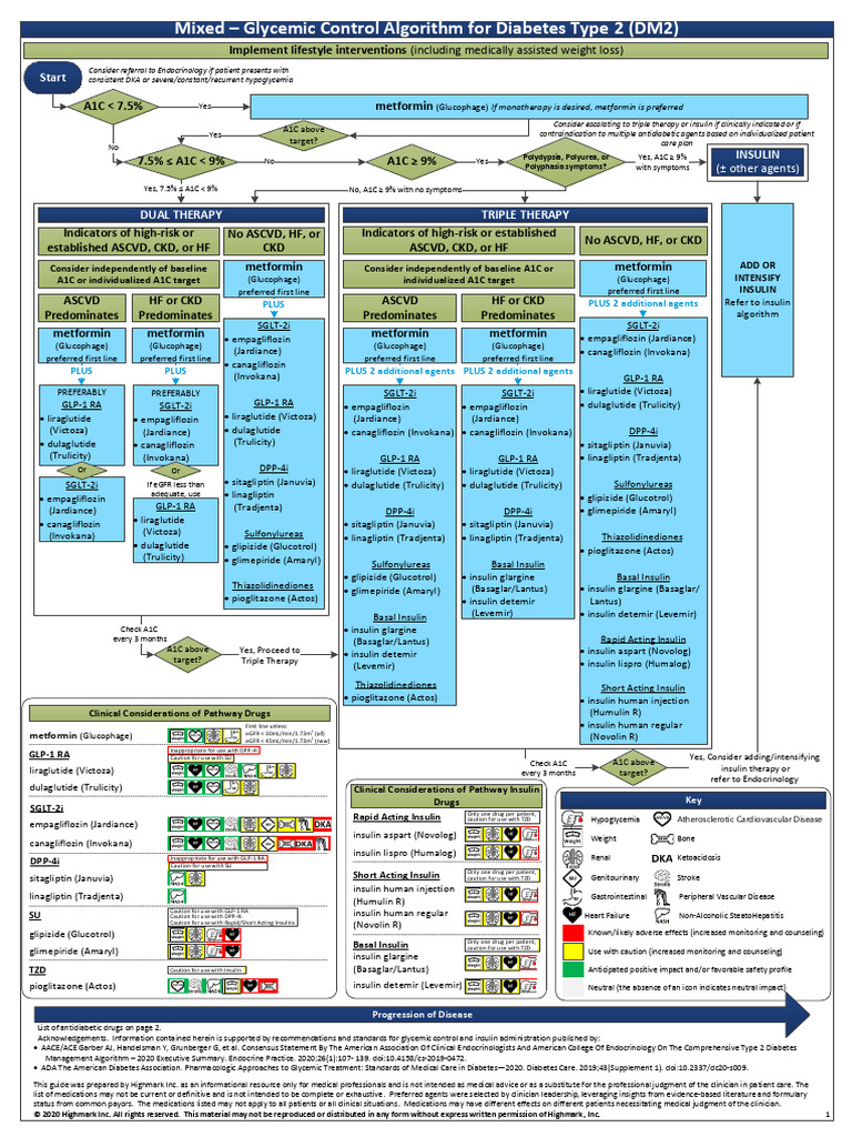 Mixed - Glycemic Control Algorithm For Diabetes Type 2 (DM2) | PDF ...