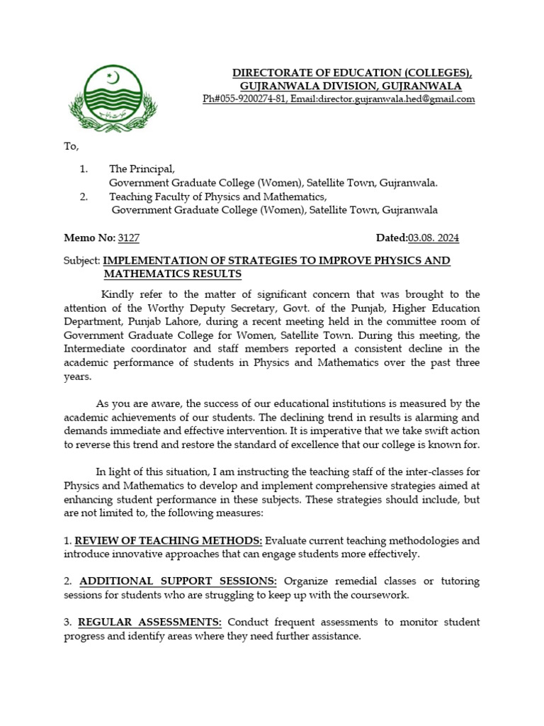 Implementation Of Strategies To Improve Physics And Mathematics Pdf