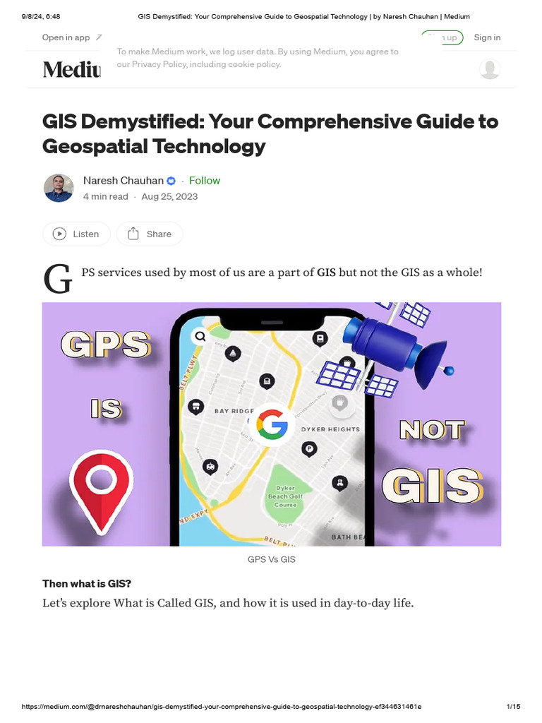 GIS Demystified - Your Comprehensive Guide To Geospatial Technology - by Naresh Chauhan - Medium ...