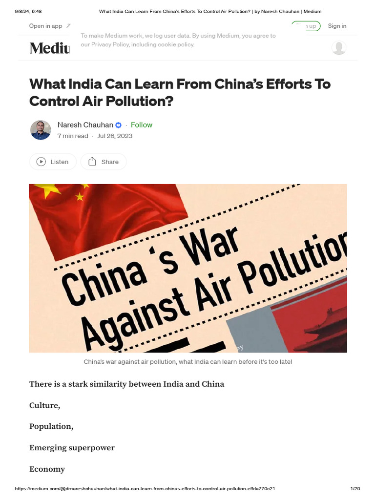What India Can Learn From China's Efforts To Control Air Pollution - by ...