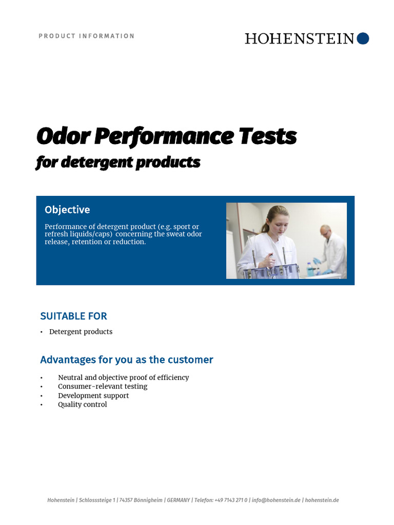 Factsheet Odor Performance Tests For Detergent Products EN 2020 | PDF ...