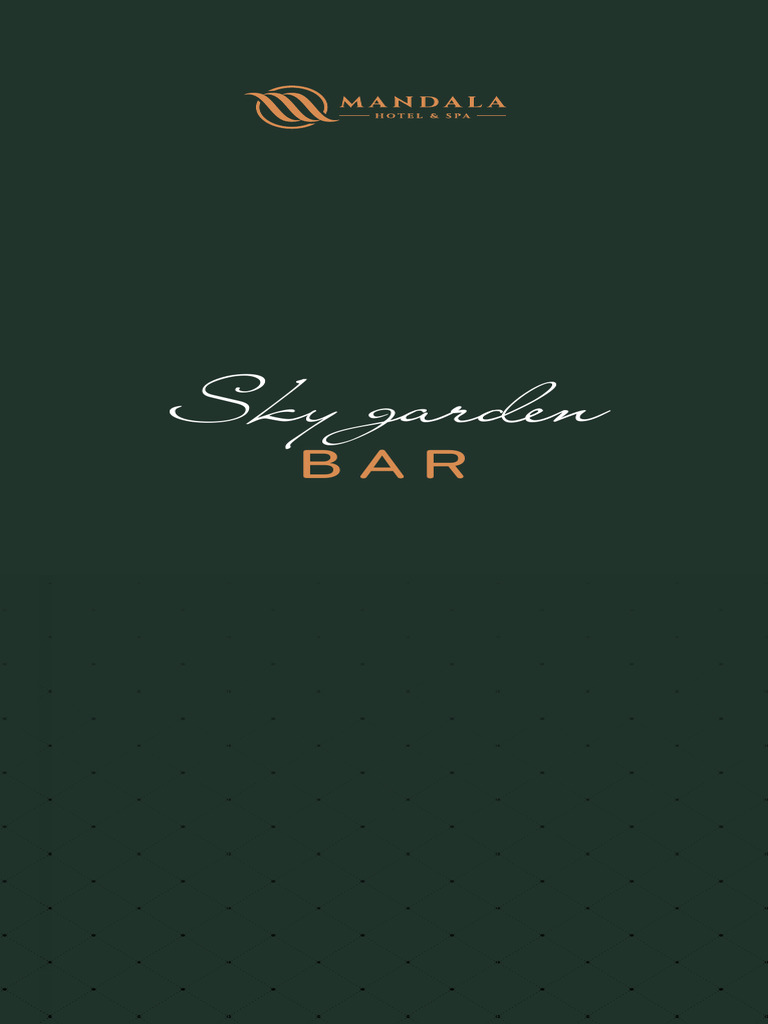Sky Garden Bar Menu Mandala Hotel | PDF