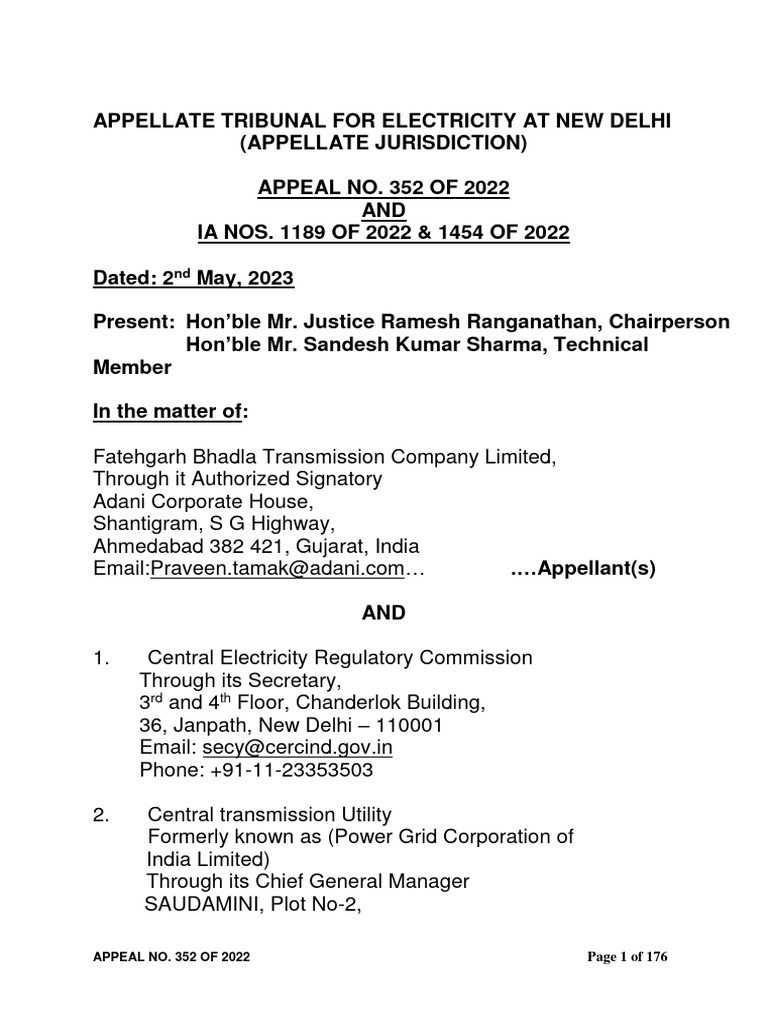 Electricity Regulatory Appeal | PDF | Electric Power