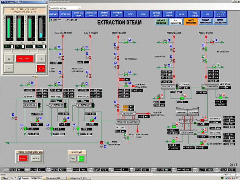 Steam Extraction System Heater 1 Level Control | PDF