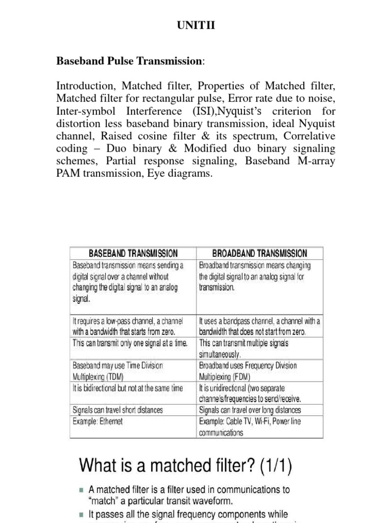 Base Band Transmission | PDF | Sampling (Signal Processing) | Signal ...