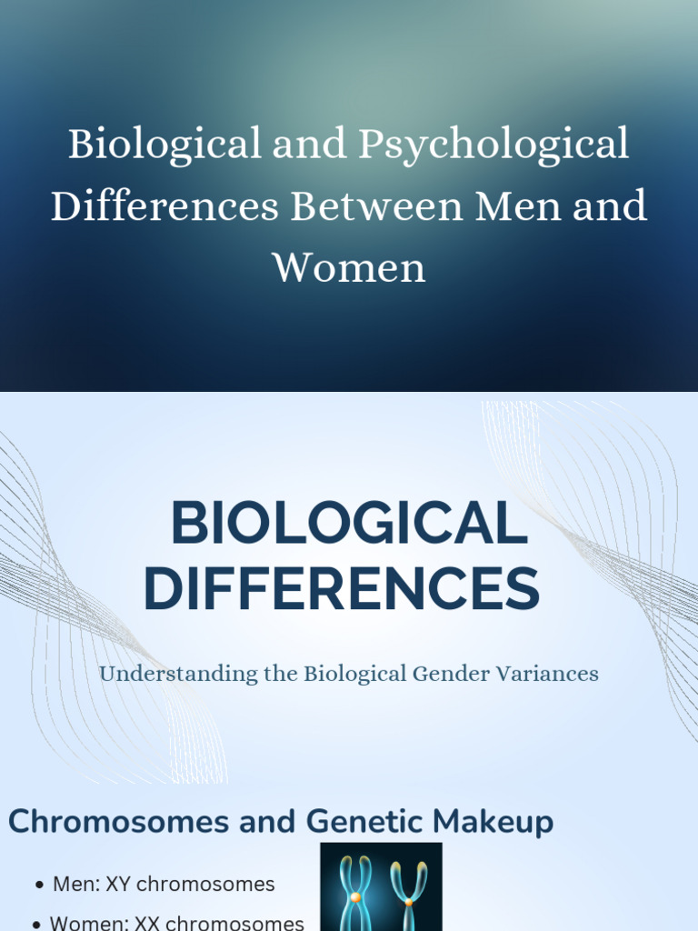 Gender Differences: Biology & Psychology | PDF | Woman | Estrogen