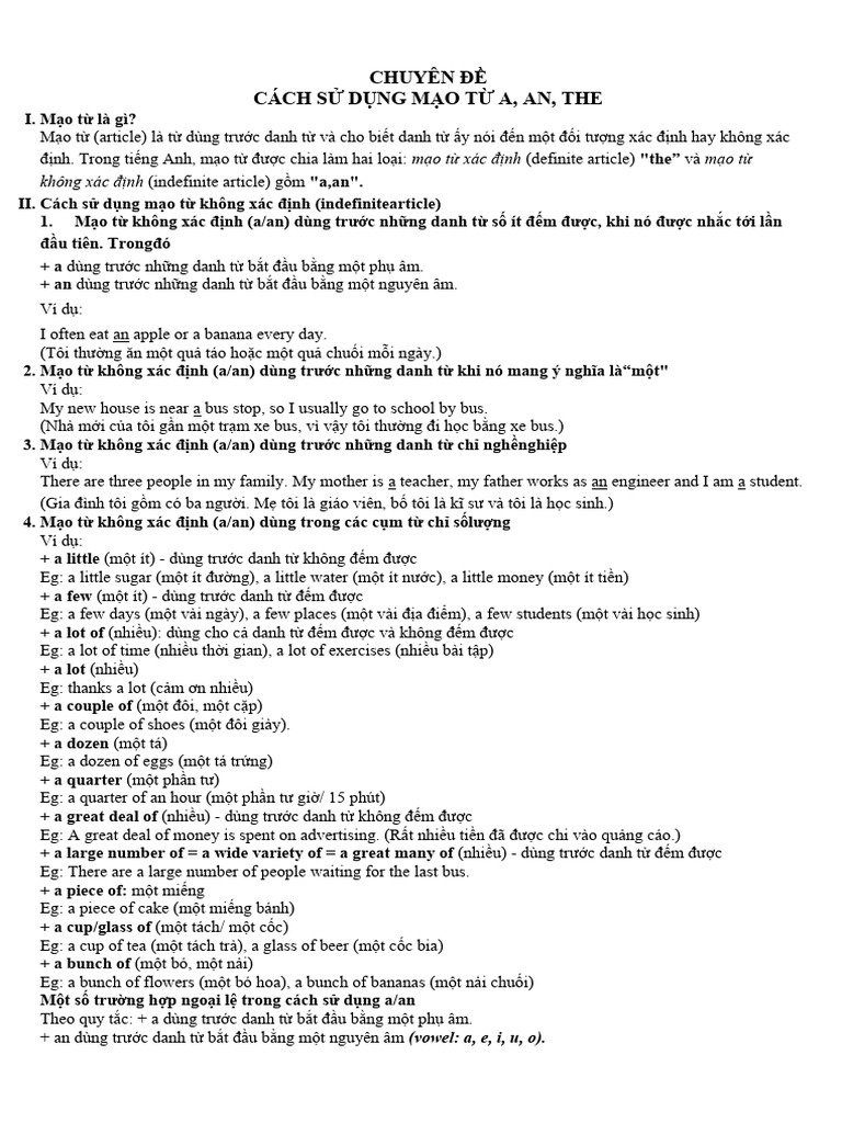 CHUYeN de CaCH Su DuNG MaO Tu A AN THE D470fe6e44 | PDF