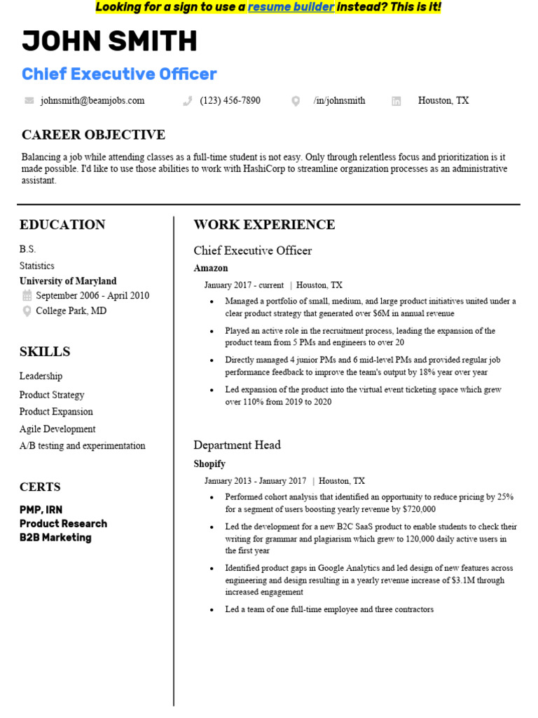 Best Word Resume Template | PDF | Marketing | Business Economics