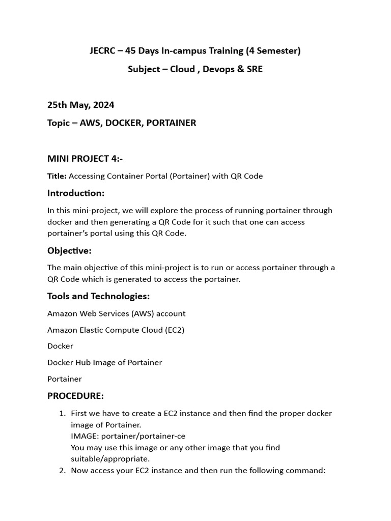 MINI Project 4 | PDF | Computers