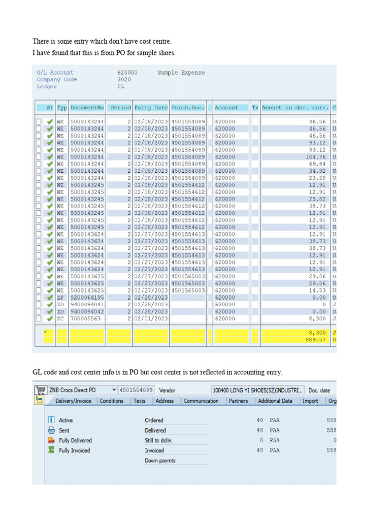 Sample PO Issue | PDF