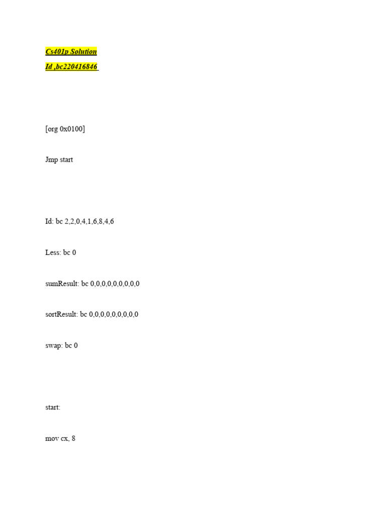 Cs401p Assignment | PDF | Computers