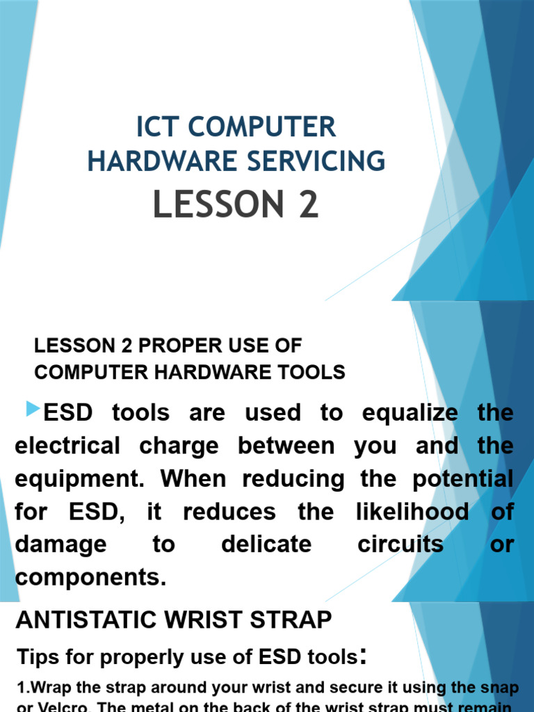 Ict Computer Hardware Servicing: Lesson 2 | PDF | Screw | Manufactured ...