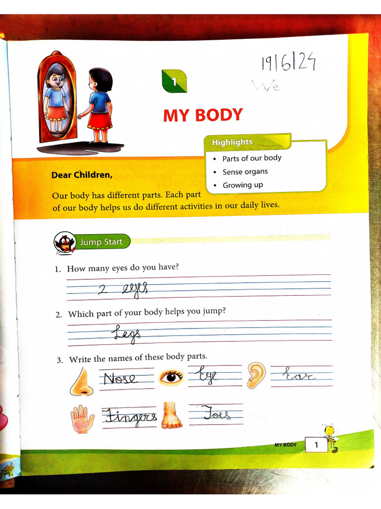 Evs Book Exercise Class1 | PDF