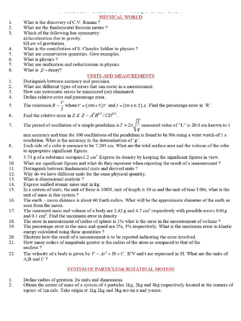 JUNIOR – PHYSICS VSAQS-2023-2024_page-0001 | PDF
