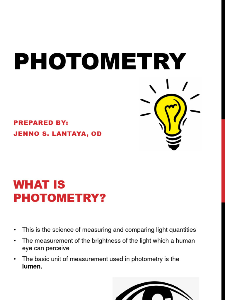 PHOTOMETRY | PDF | Lighting | Metrology
