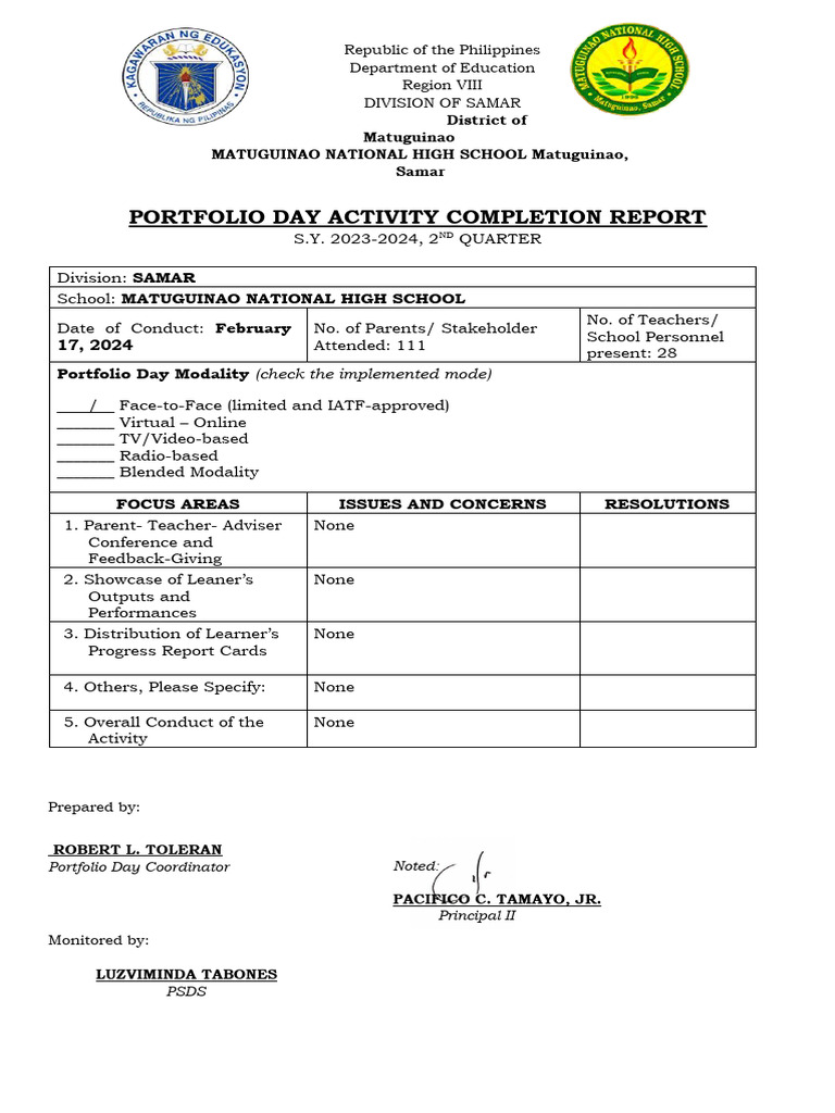 Mnhs Portfolio Day q2 Acr | PDF