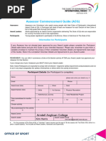 Bronze DofE Assessor Report Guide | PDF