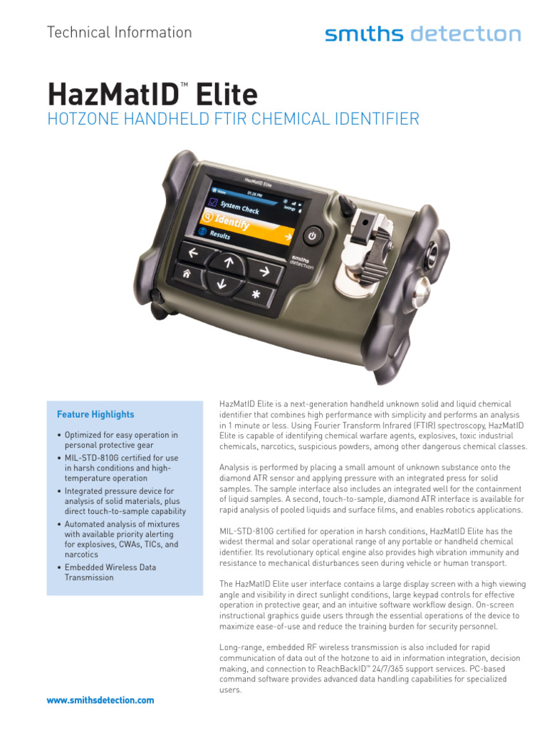 HazMatID Elite - VT - EN - 95593898 | PDF | Liquids | Chemical Substances