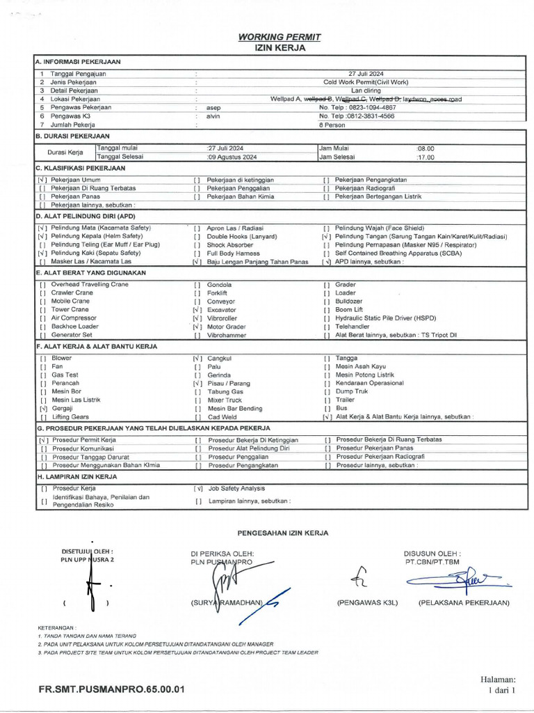 Permit Offline Land Clearing Pad A | PDF