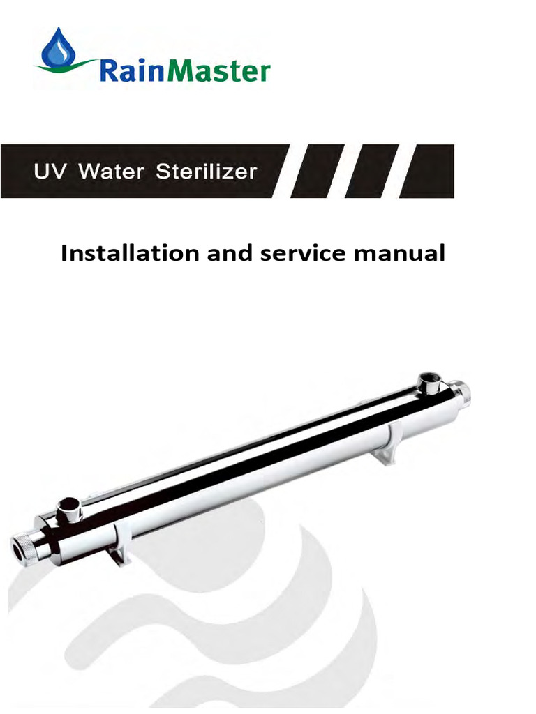 UV System Install Guide | PDF | Ultraviolet | Valve