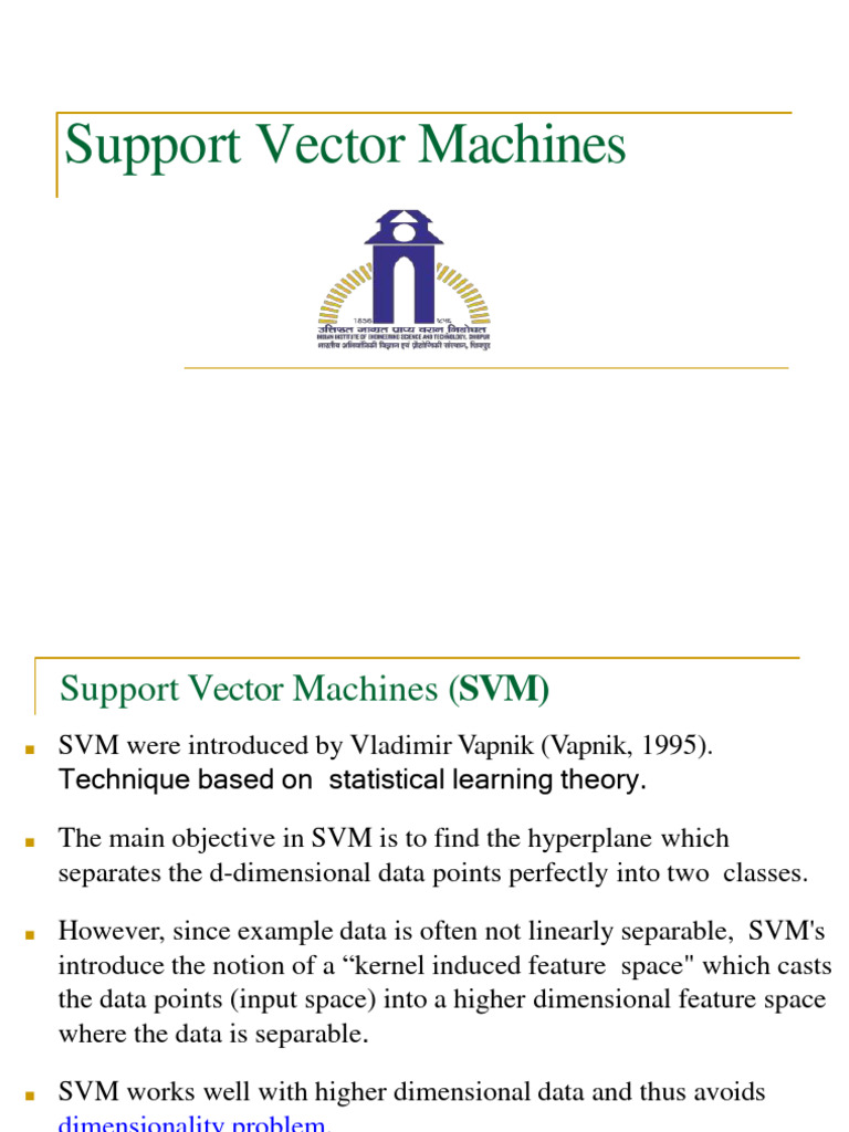 Final - Support Vector Machine - Class - Modifie | PDF | Support Vector Machine | Applied ...