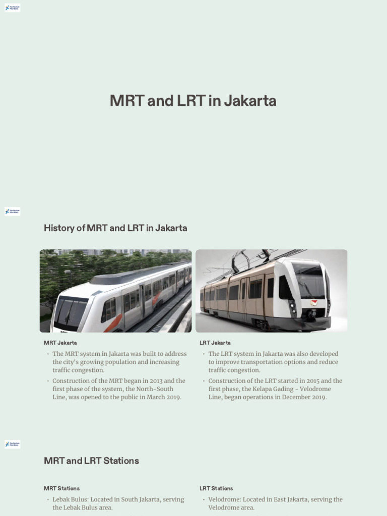 Jakarta MRT & LRT Guide | PDF | Light Rail | Public Transport