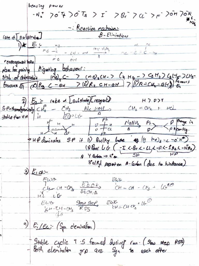 RXN Mech Notes 1 | PDF