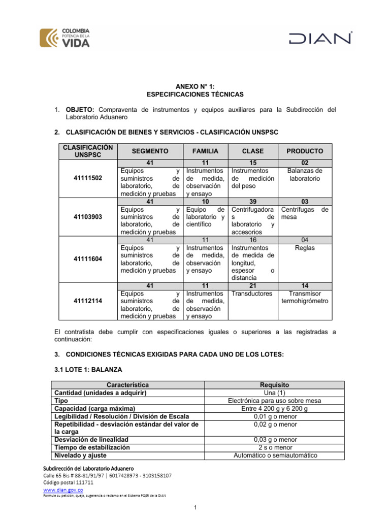 Anexo Te'cnico - Especificaciones Te'cnicas Equipos Auxiliares Final Adenda 2023 Firmado | PDF ...