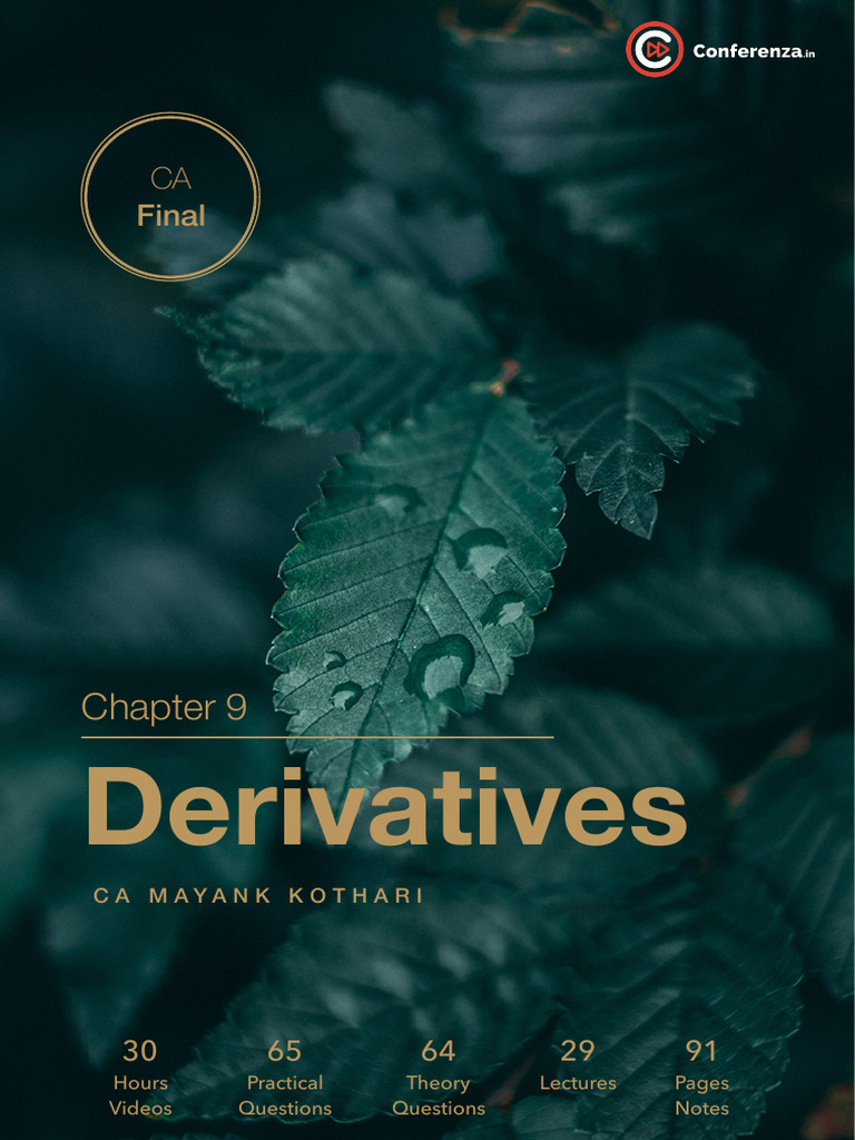 Derivatives | PDF | Futures Contract | Derivative (Finance)