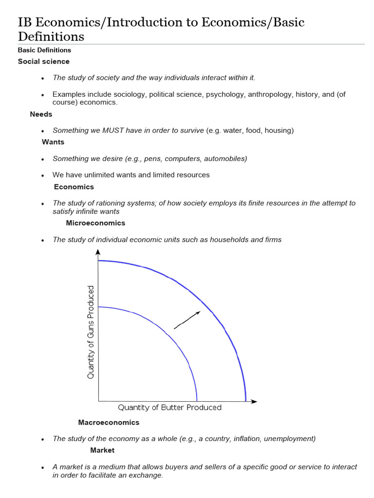 IB Economics Teacing Notes | PDF | Demand | Supply (Economics)
