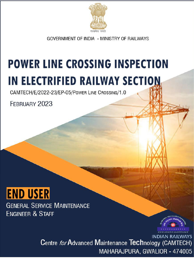 Pamphlet On Power Line Crossing Inspection in Electrified Railway ...