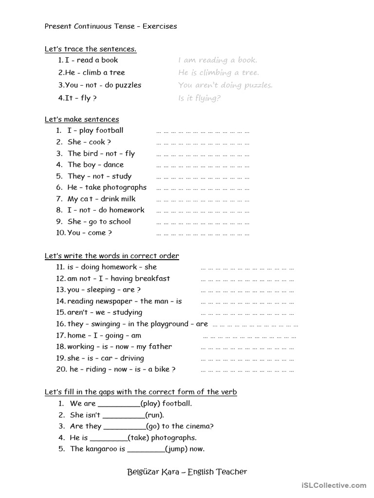 Present Continuous Tense | PDF | Language Arts & Discipline