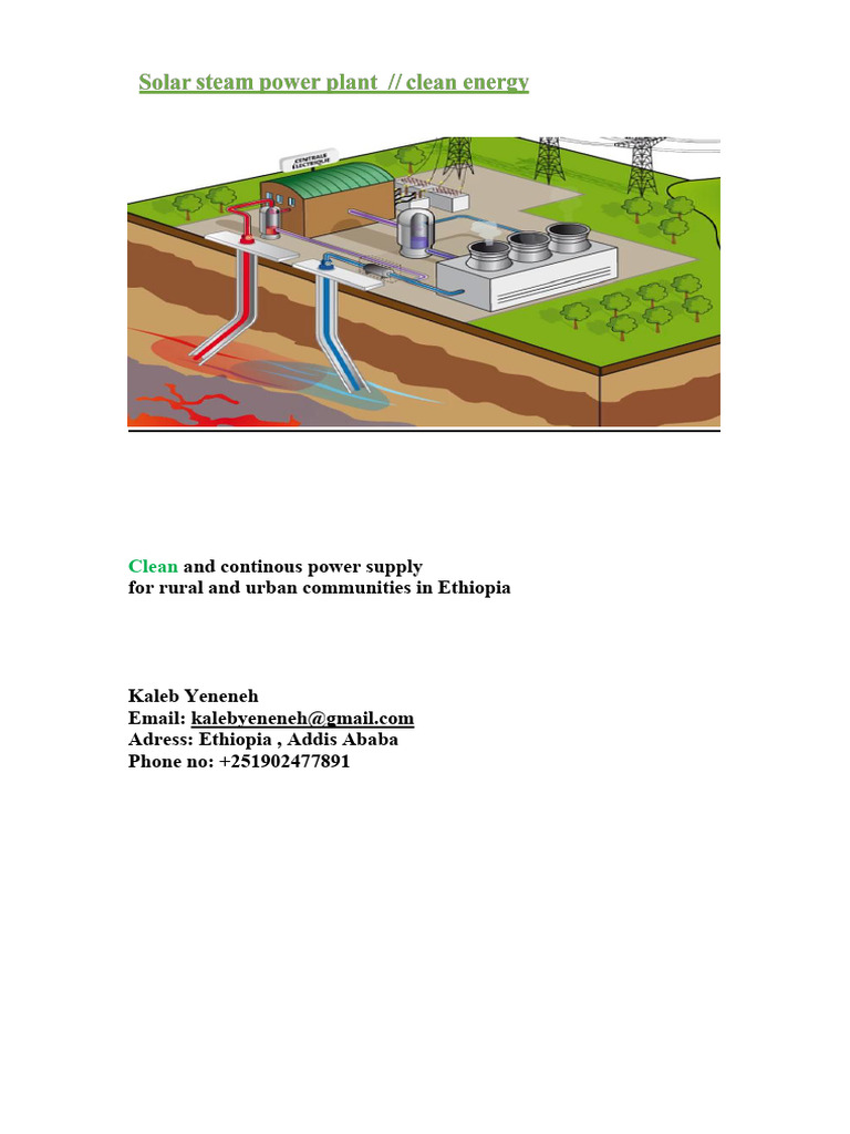 Solar powered steam power plant | PDF | Sustainable Energy | Nature