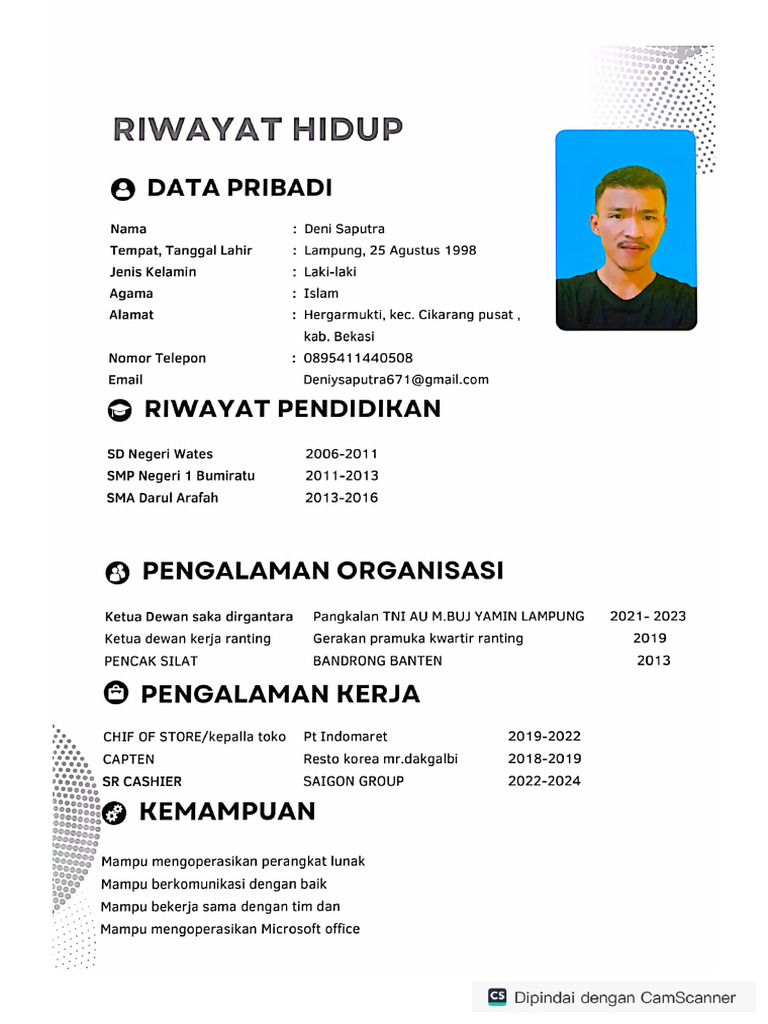 CV Deni Saputra | PDF