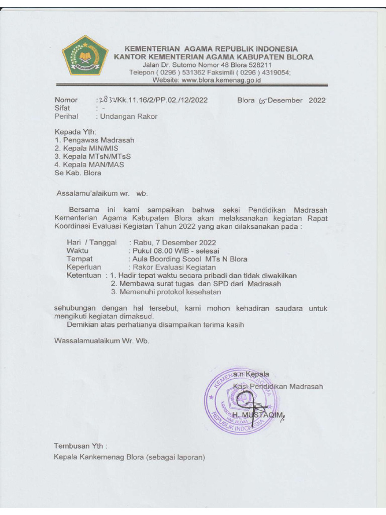 Undangan Rakor | PDF