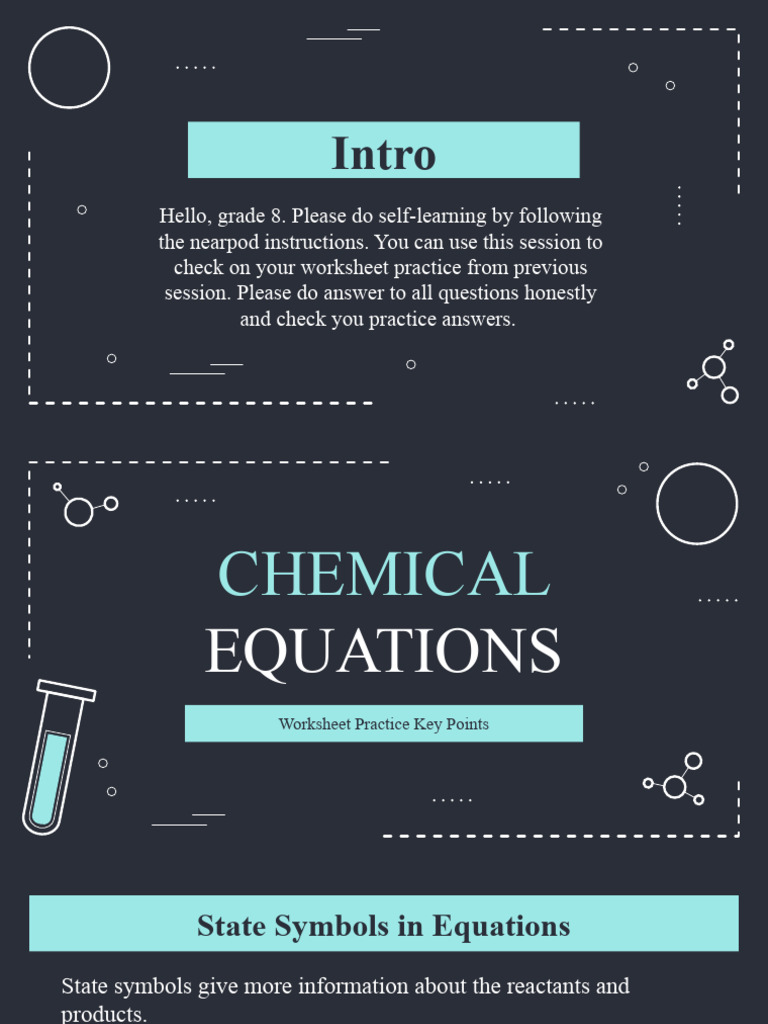 Grade 8 Chemical Equations Guide | PDF
