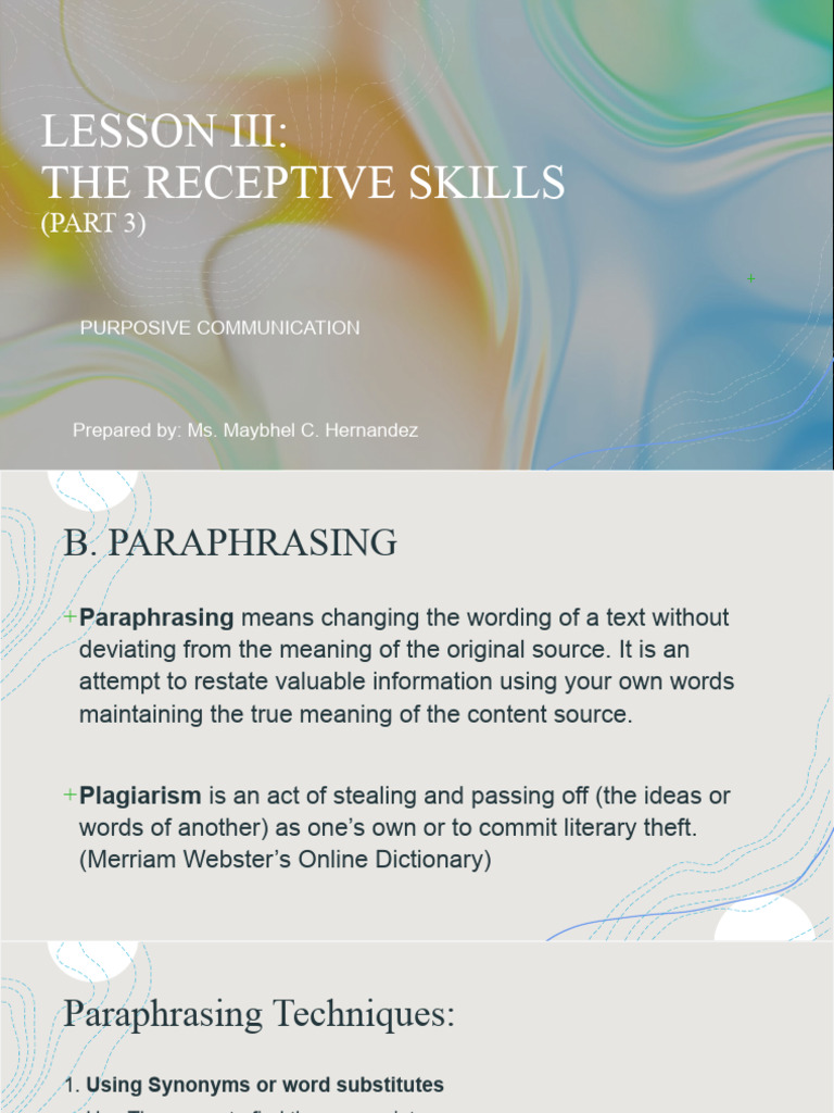 LESSON 3 -PURCOM PART 3 | PDF | Information | Emotions