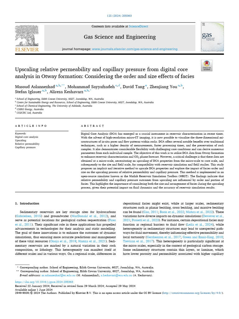 Reservoir Upscaling in Otway Formation | PDF | Permeability (Earth Sciences) | Porosity