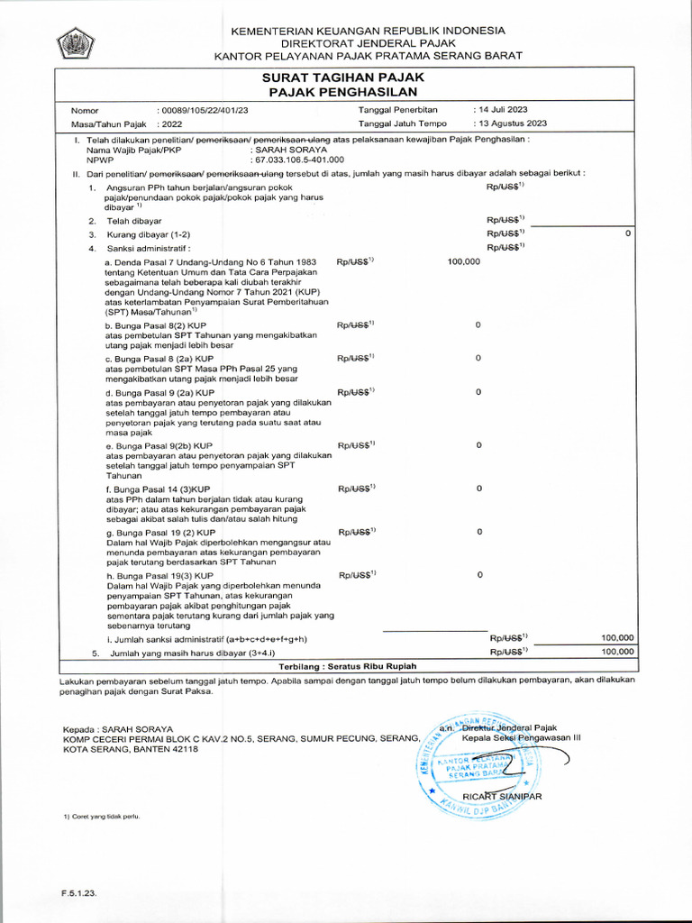 STP Sarah Soraya | PDF | Pengelolaan Keuangan & Uang