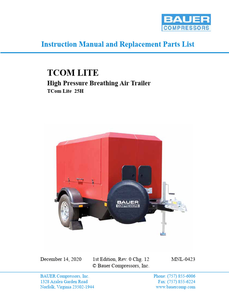 Manual-0423 Bauer TCOM | PDF | Trailer (Vehicle) | Vehicle Technology