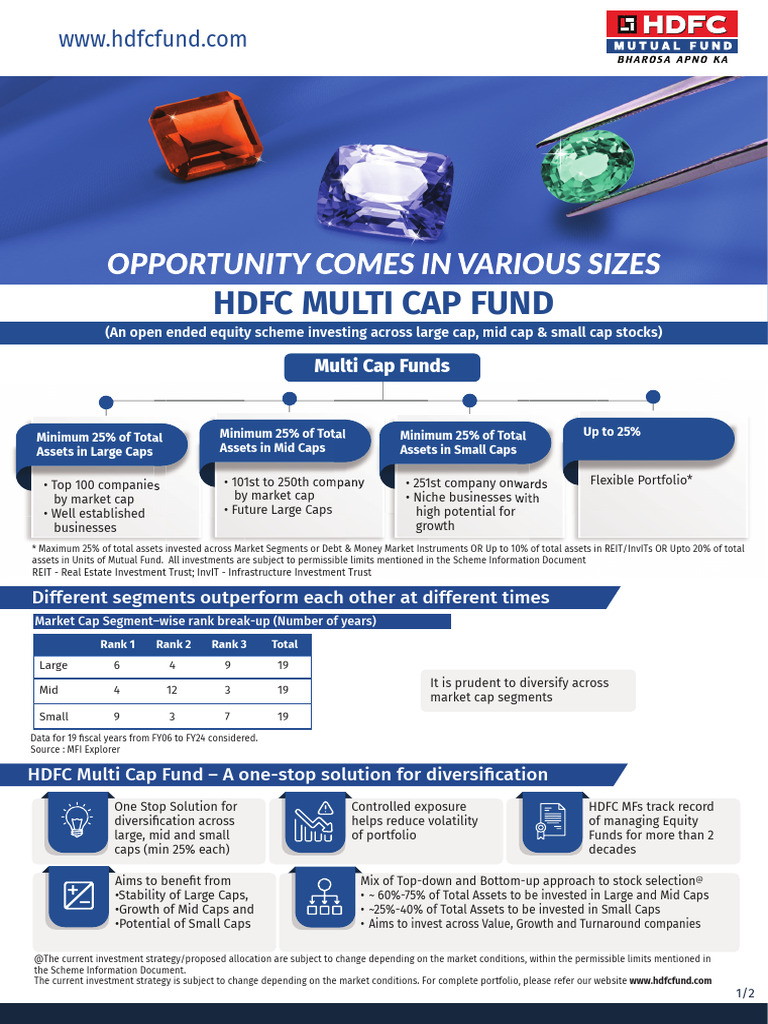 HDFC Multi Cap Fund Overview | PDF | Investment Fund | Investing